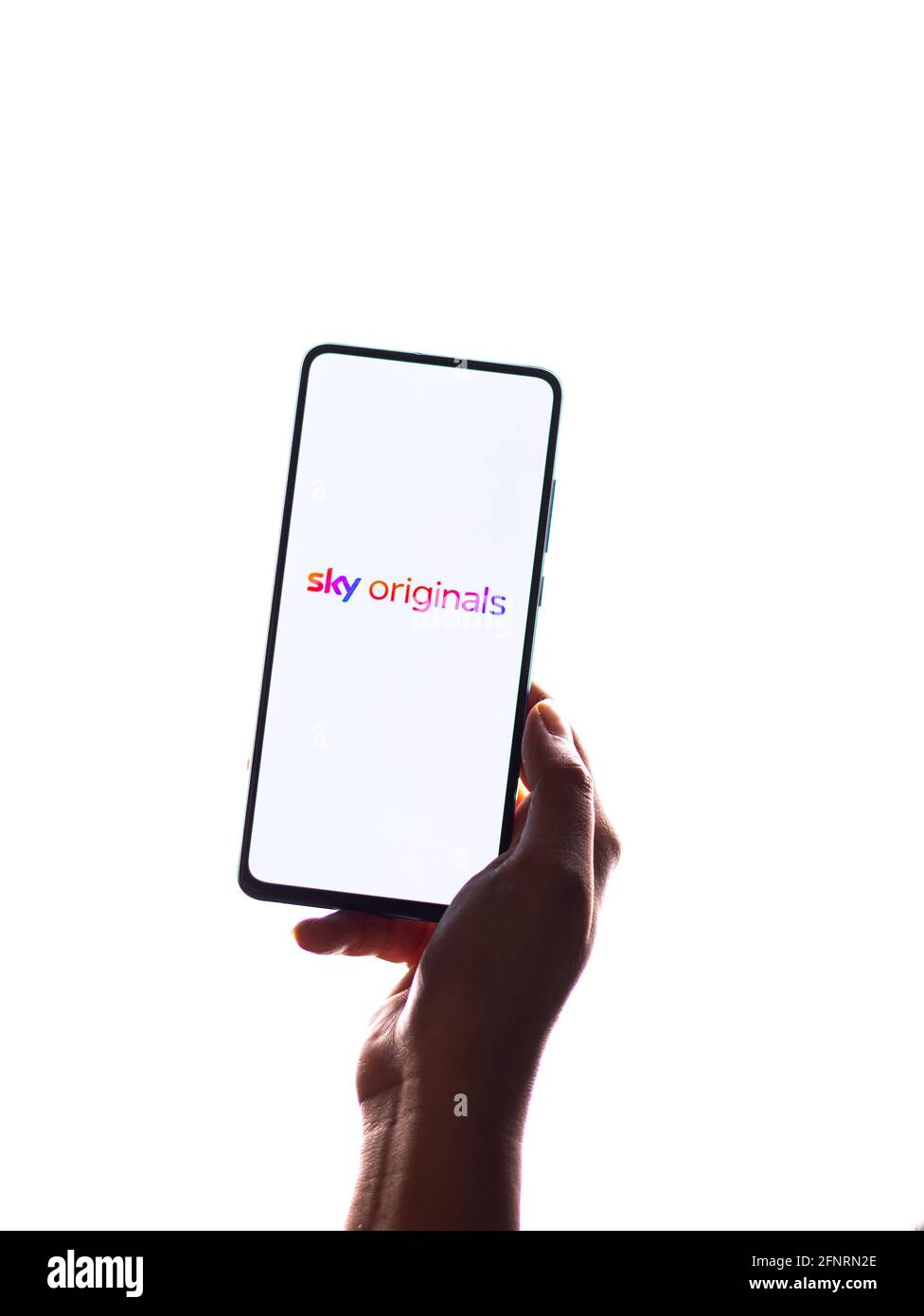 Assam, india - May 18, 2021 : Sky Group logo on phone screen stock ...