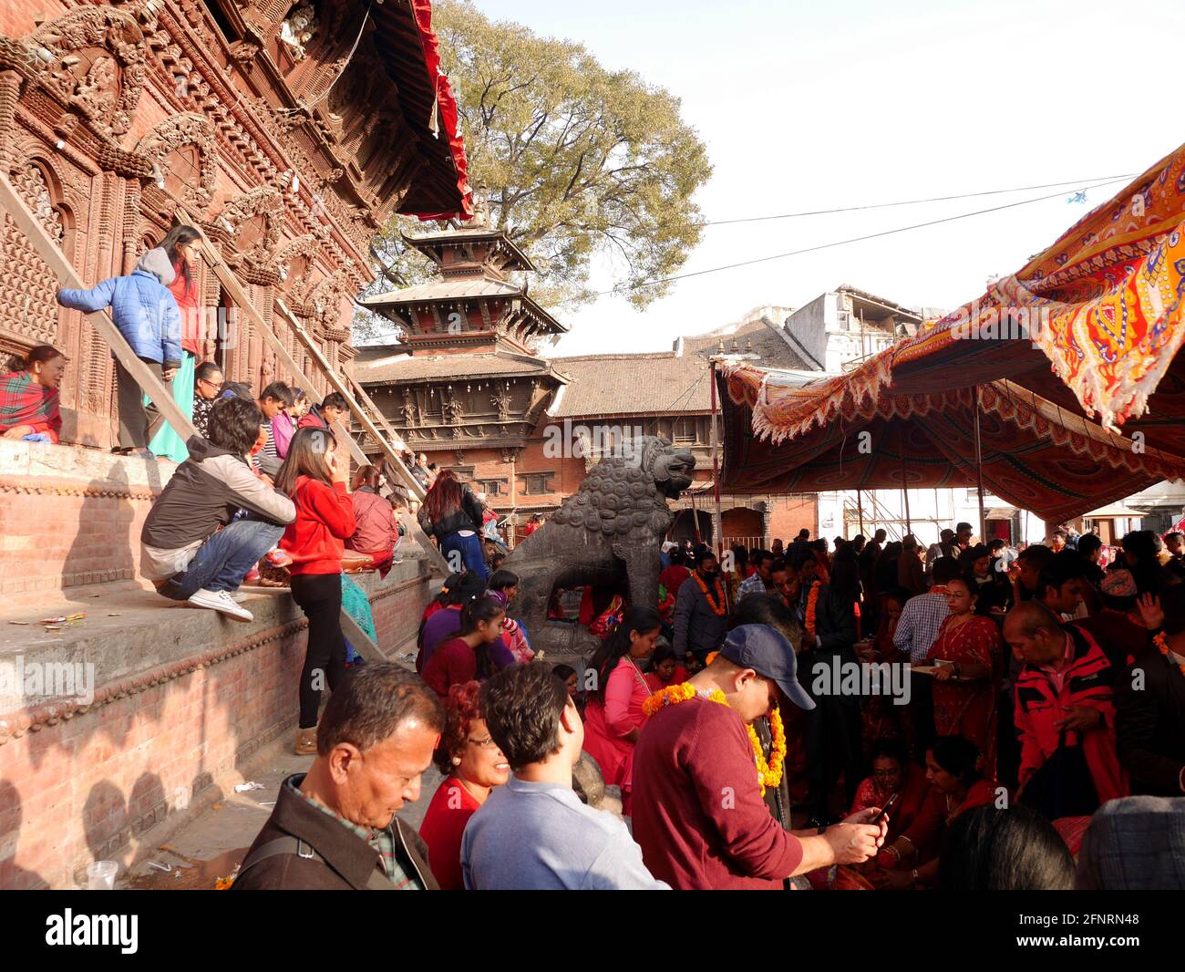Nepalese girl and nepal people join with ceremony ritual selection ...