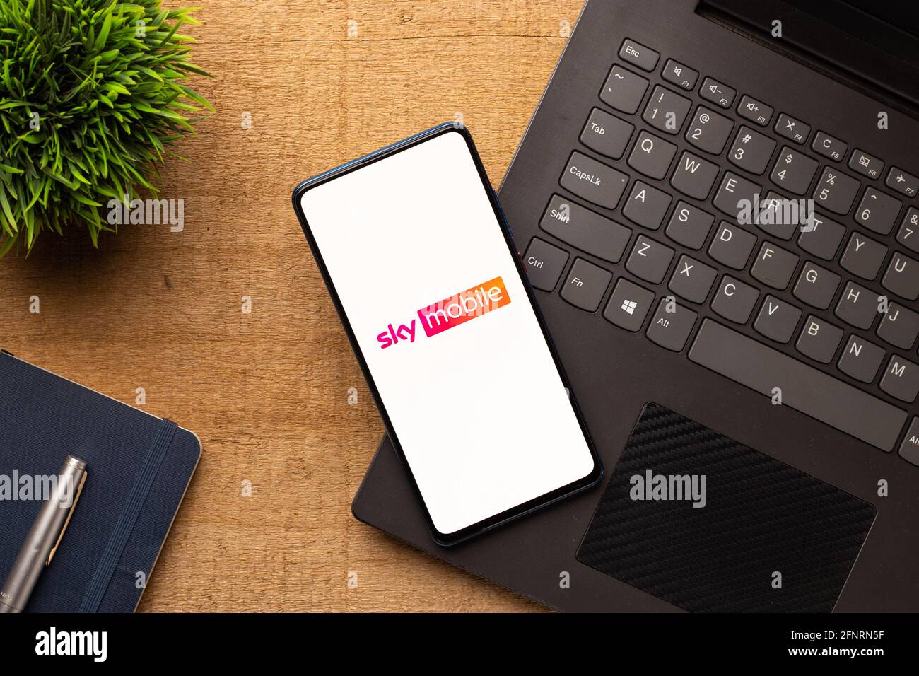 Assam, india - May 18, 2021 : Sky Group logo on phone screen stock ...