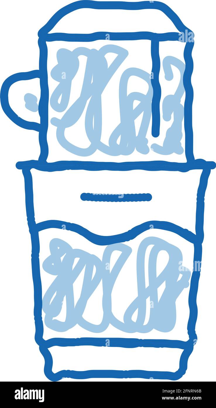 coffee grinder machine doodle icon hand drawn illustration Stock Vector ...