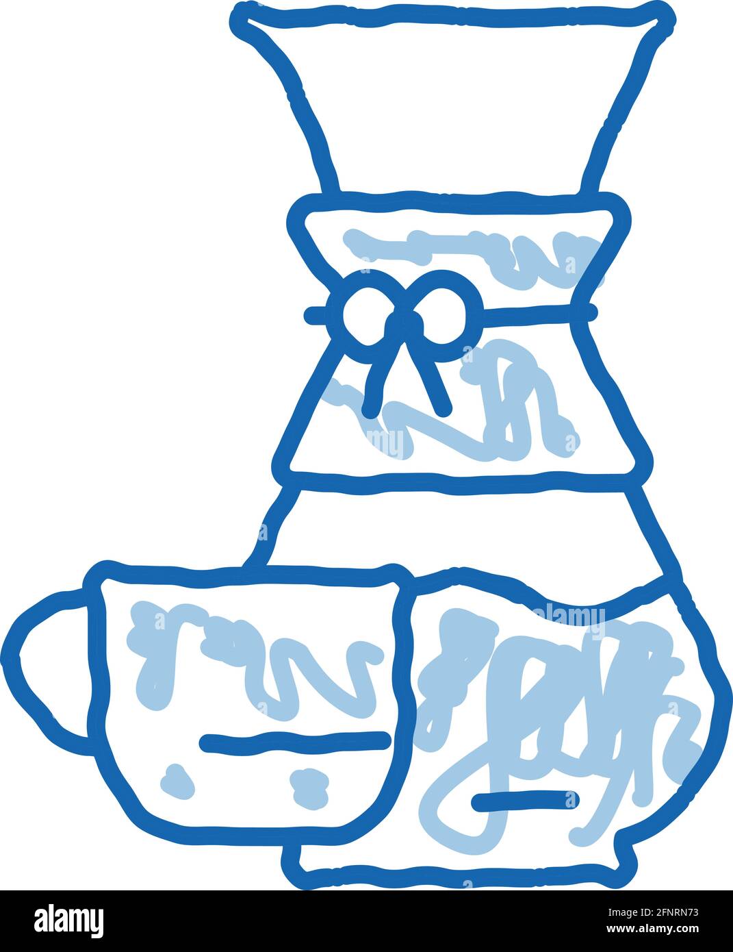 coffee decanter cup doodle icon hand drawn illustration Stock Vector ...