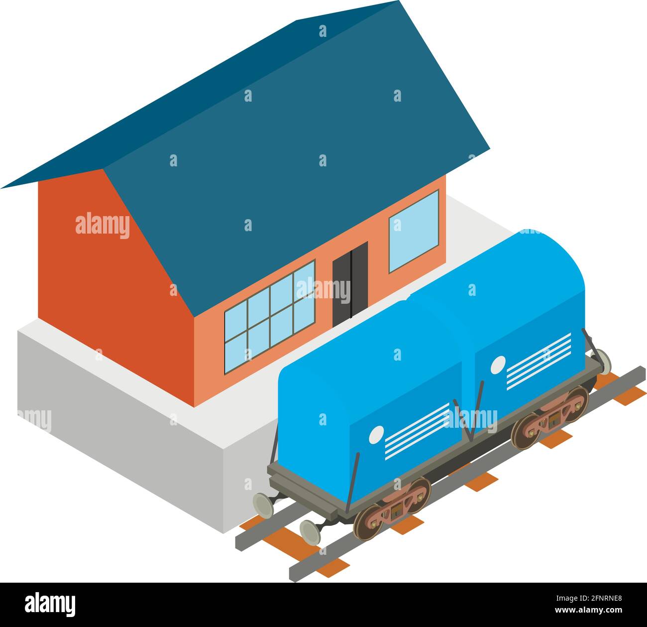 Blue wagon icon. Isometric illustration of blue wagon vector icon for ...