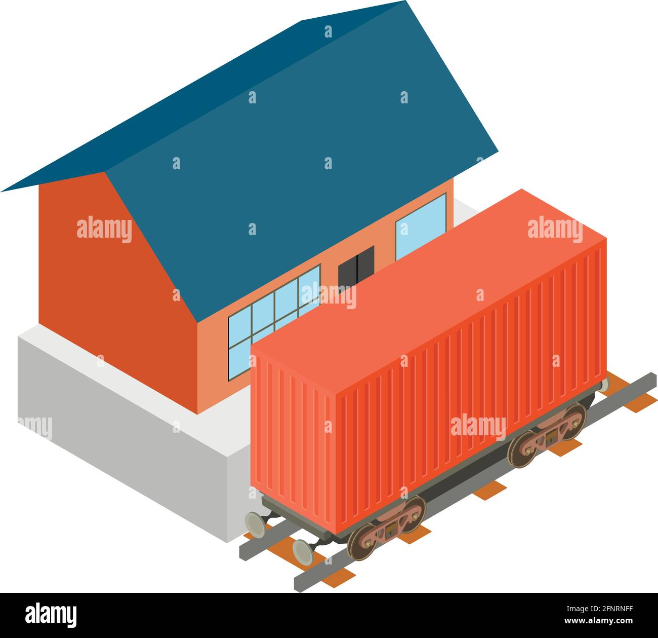 Railway carriage icon. Isometric illustration of railway carriage ...