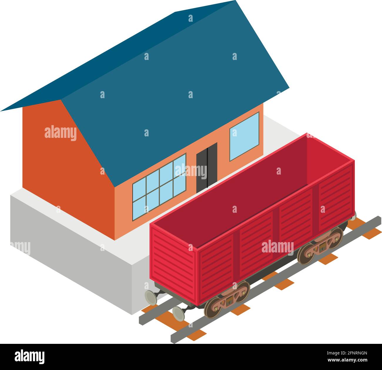 Empty railcar Stock Vector Images - Alamy