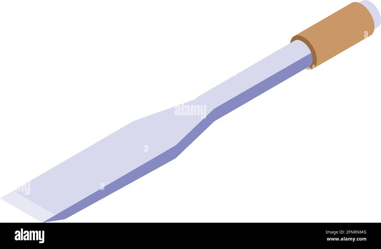 Wood chisel icon. Isometric of Wood chisel vector icon for web design ...