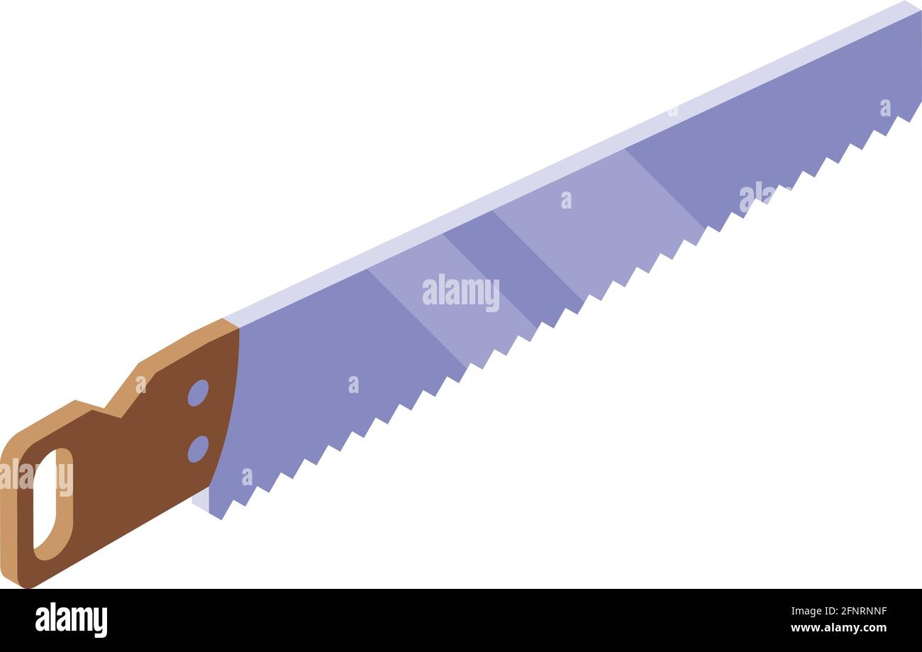 Wood saw icon. Isometric of Wood saw vector icon for web design ...
