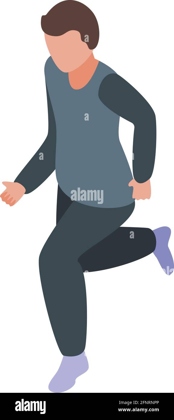 Home exercise icon. Isometric of Home exercise vector icon for web ...