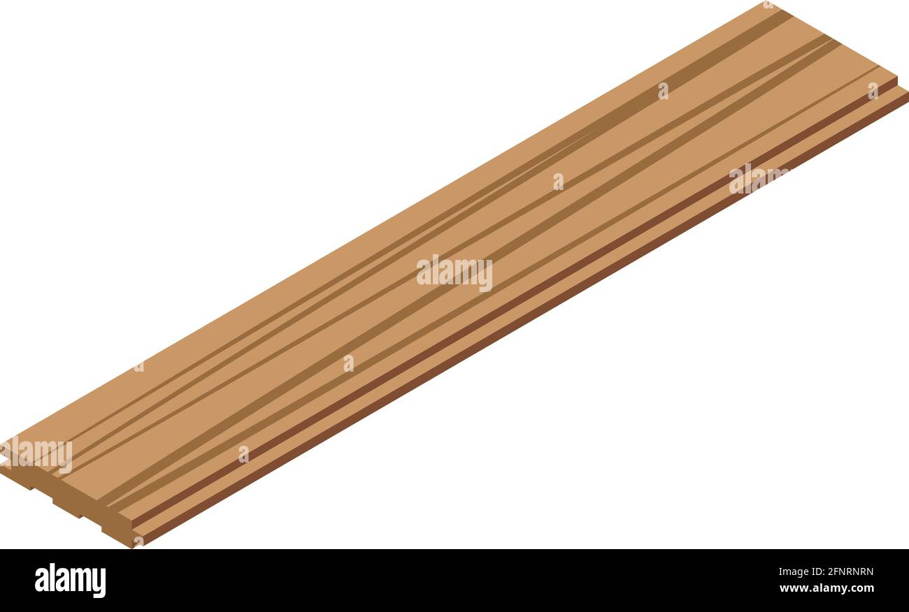 Plywood plank icon. Isometric of Plywood plank vector icon for web ...