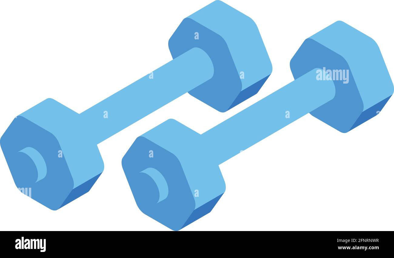 Dumbbells icon. Isometric of Dumbbells vector icon for web design isolated on white background ...