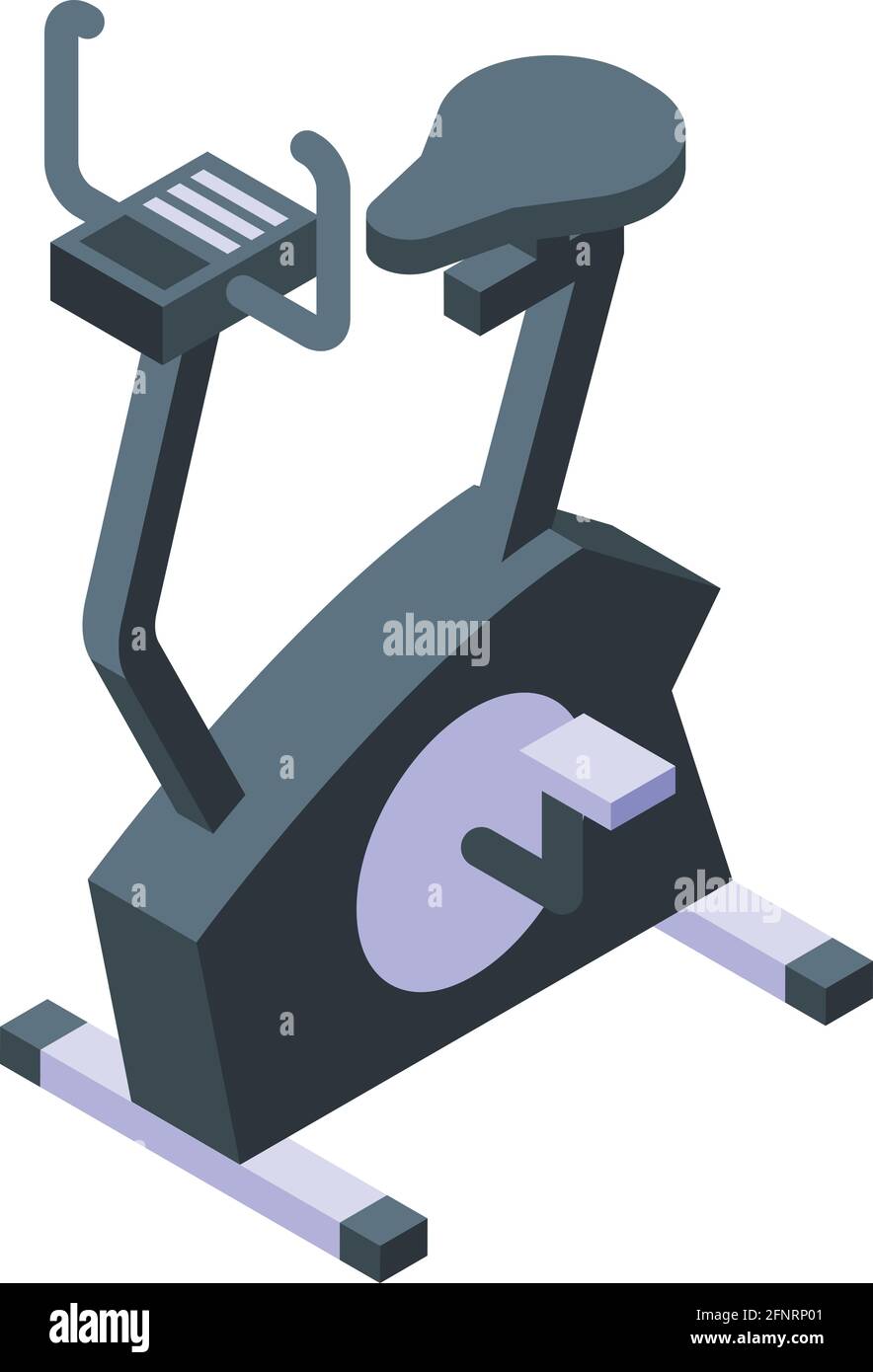 Exercise bike icon. Isometric of Exercise bike vector icon for web ...