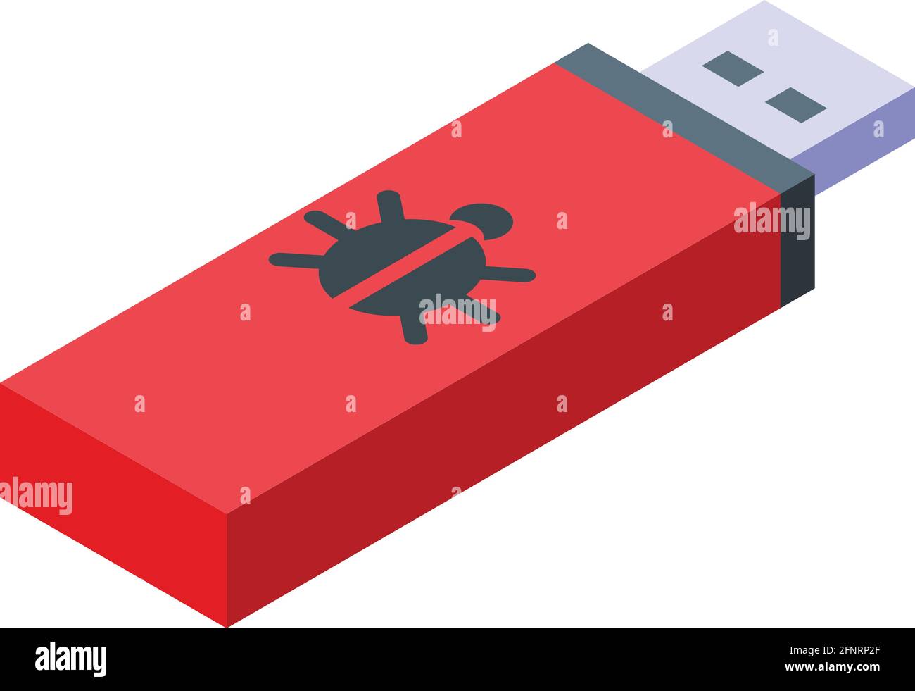 Malware stick icon. Isometric of Malware stick vector icon for web ...