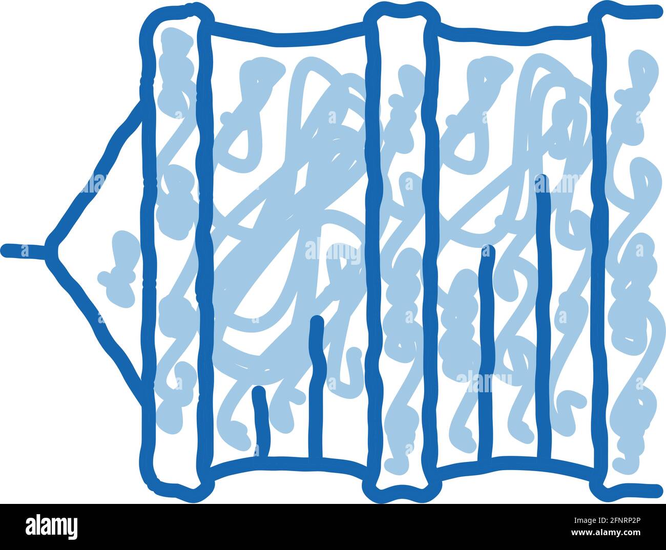 fishing net doodle icon hand drawn illustration Stock Vector Image ...