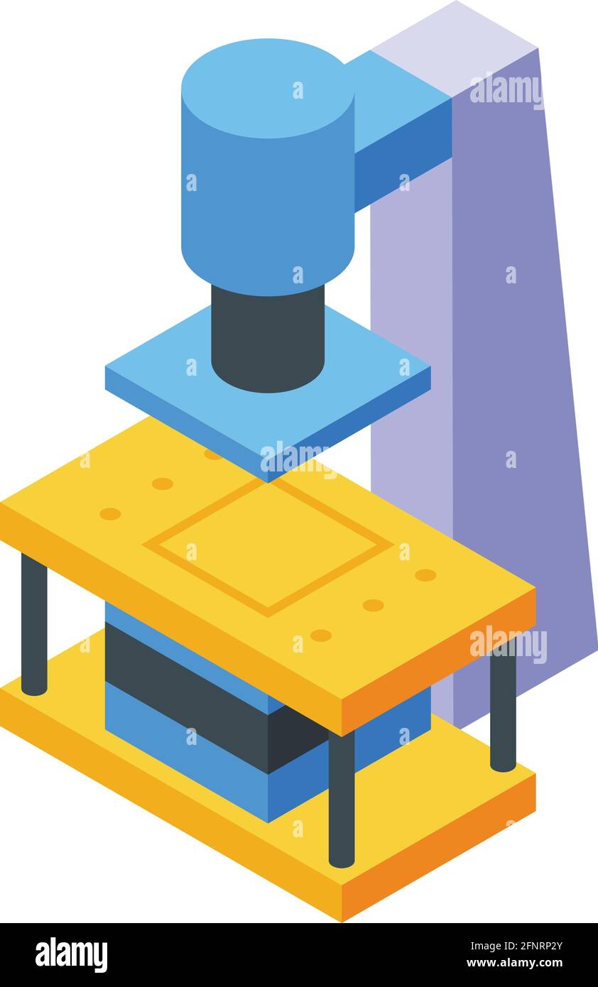 Power press machine icon. Isometric of Power press machine vector icon ...