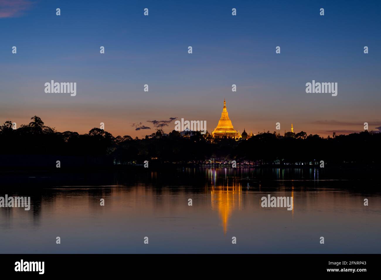 Sunset in Yangon, Myanmar Stock Photo - Alamy