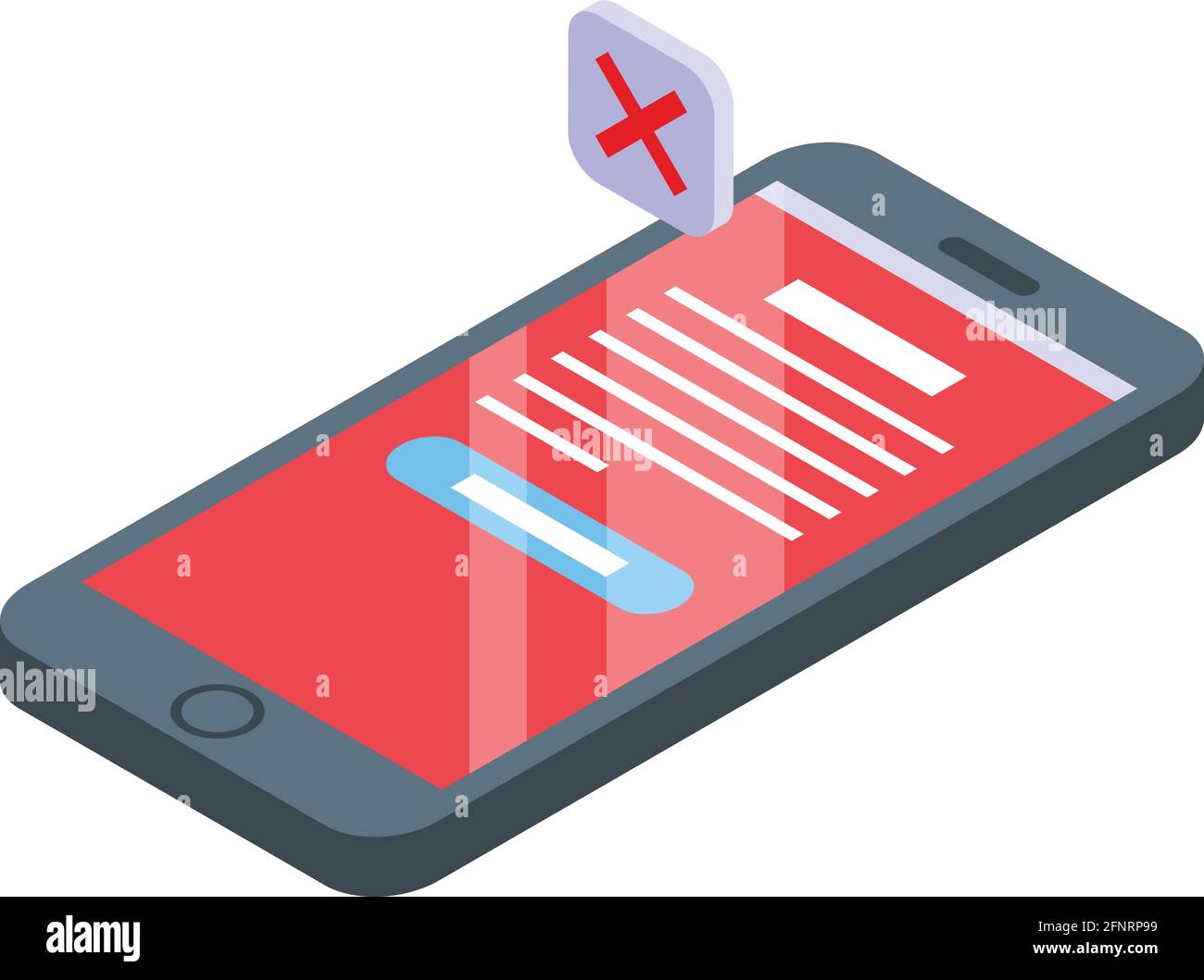 Malware phone icon. Isometric of Malware phone vector icon for web ...