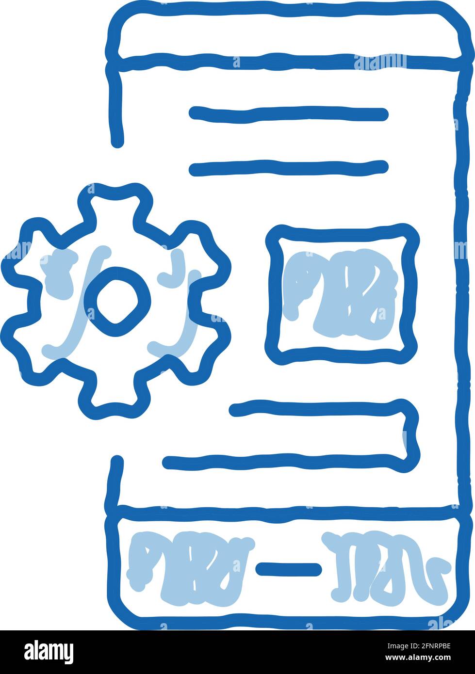 web site adaptive for phone doodle icon hand drawn illustration Stock ...