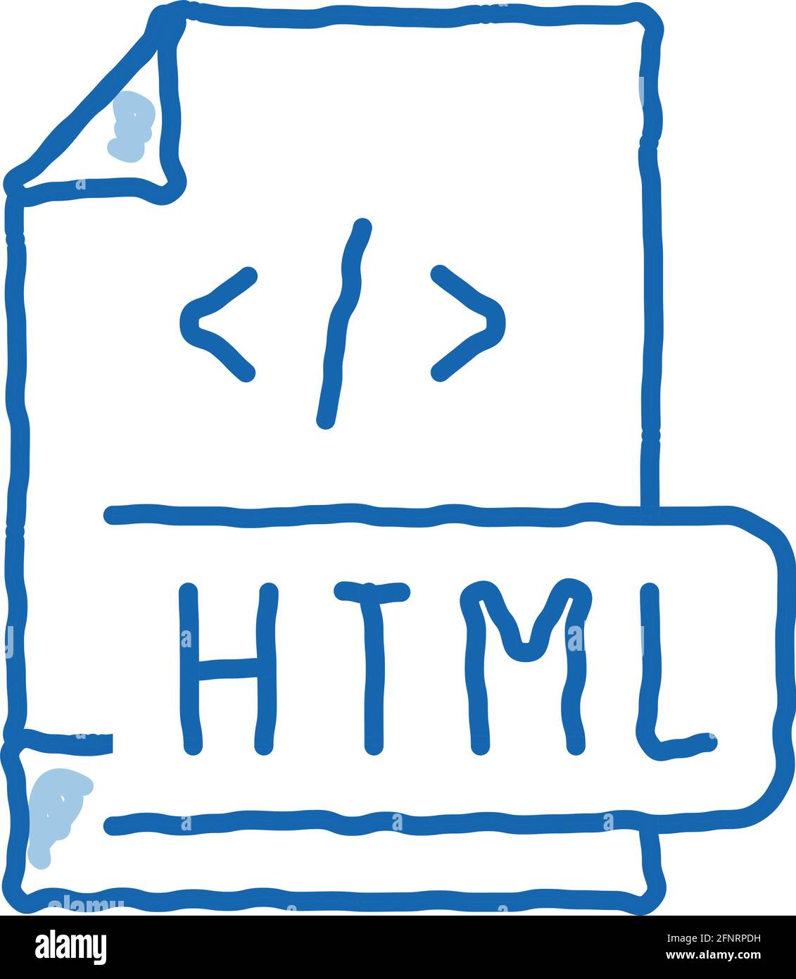 front end html code doodle icon hand drawn illustration Stock Vector ...