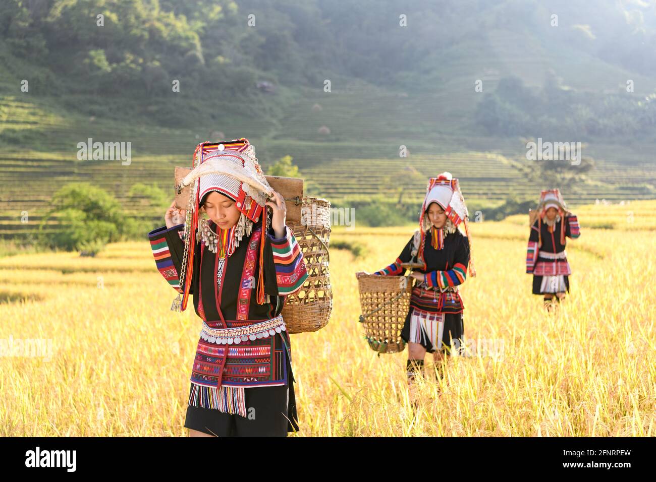 Akha Tribe, Myanmar Stock Photo - Alamy