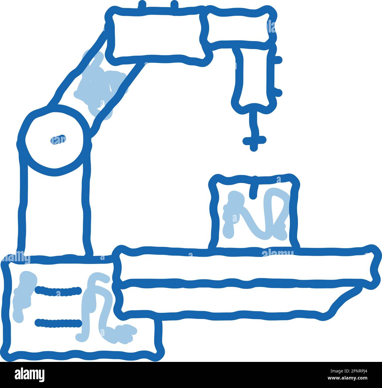 manufacturing technology doodle icon hand drawn illustration Stock ...