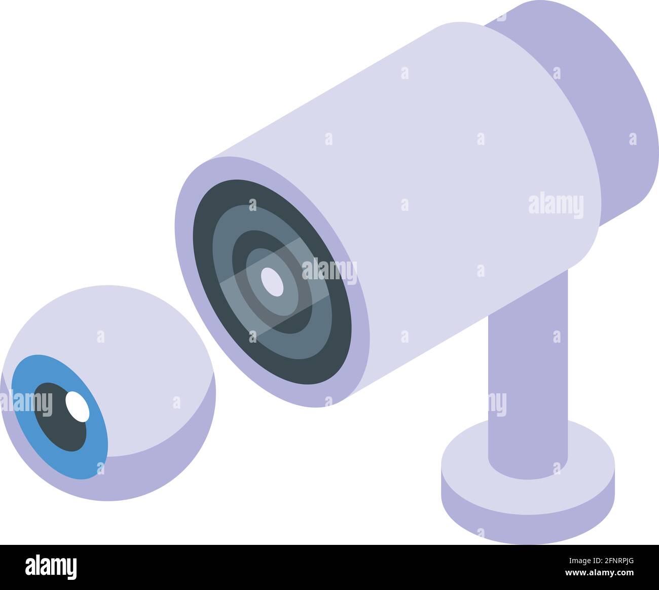 Camera password protection icon. Isometric of Camera password ...