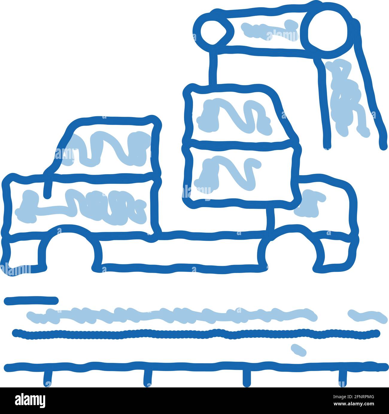 car manufacturing doodle icon hand drawn illustration Stock Vector ...