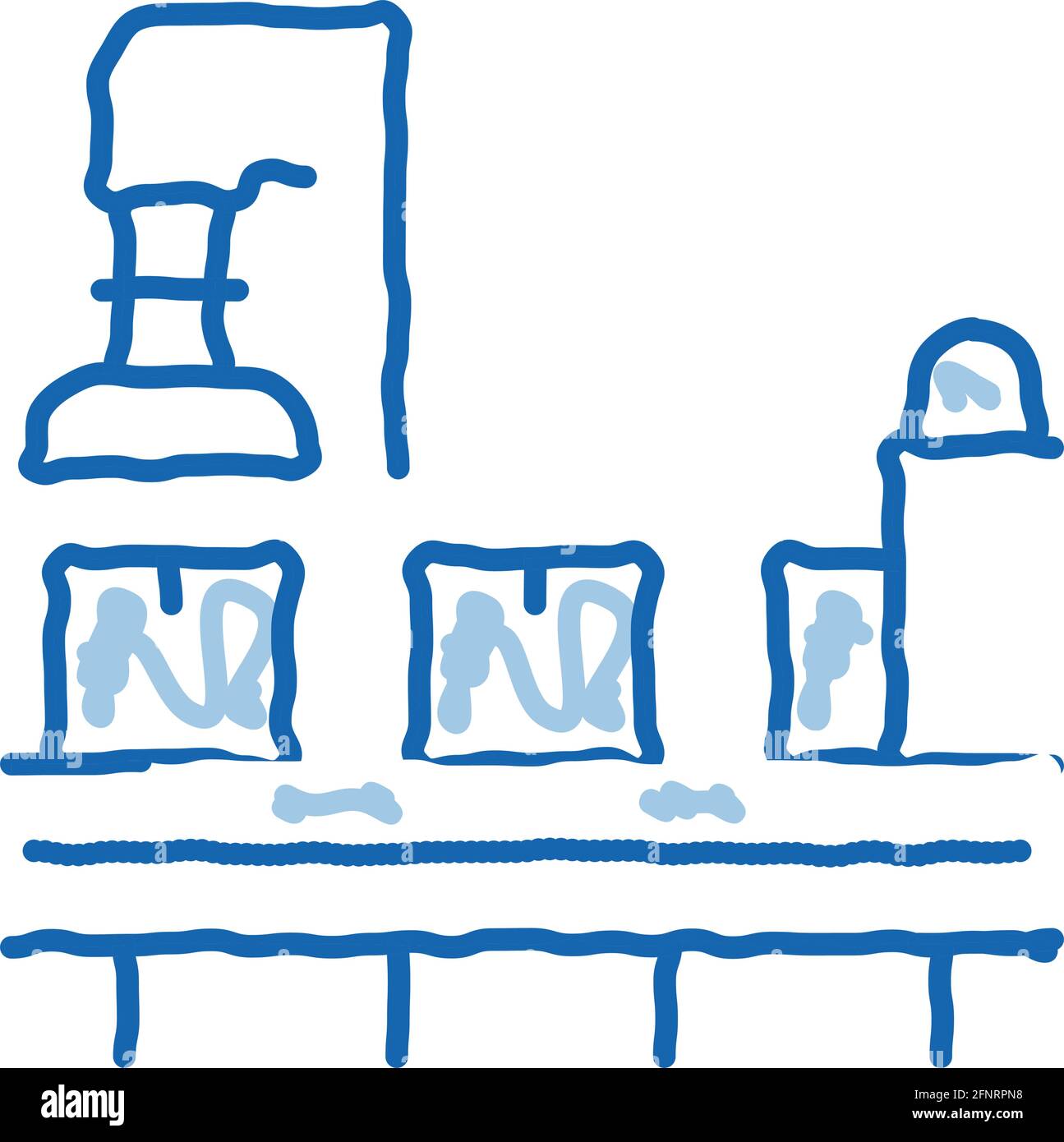 manufacturing process doodle icon hand drawn illustration Stock Vector ...