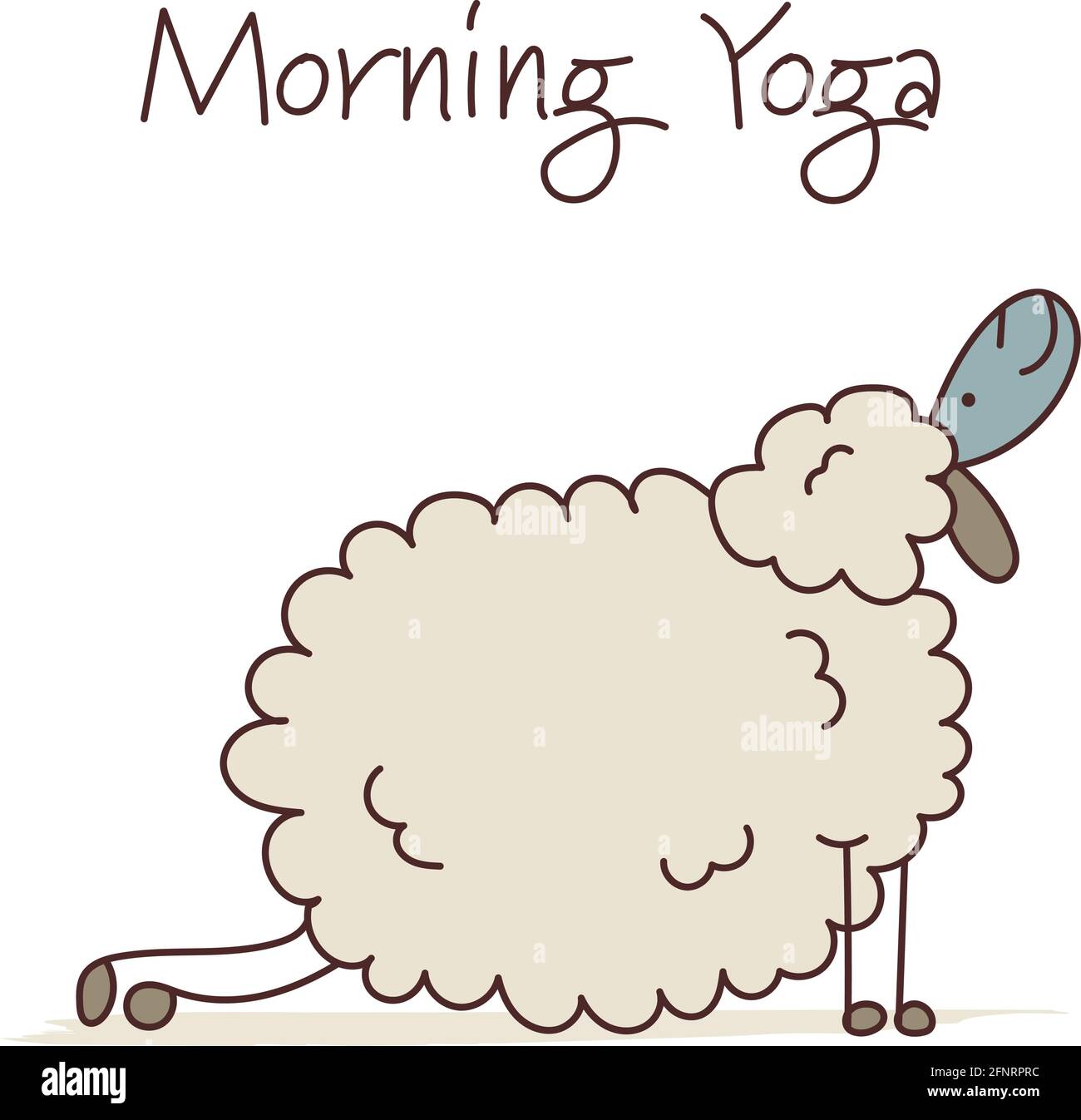 Funny sheep doing yoga, sketch for your design Stock Vector Image & Art ...