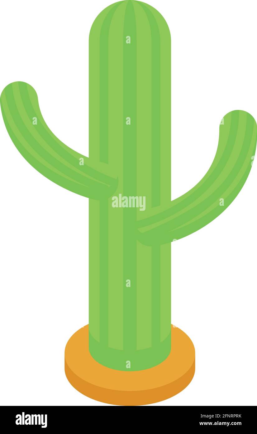 Desert cactus icon. Isometric of Desert cactus vector icon for web ...