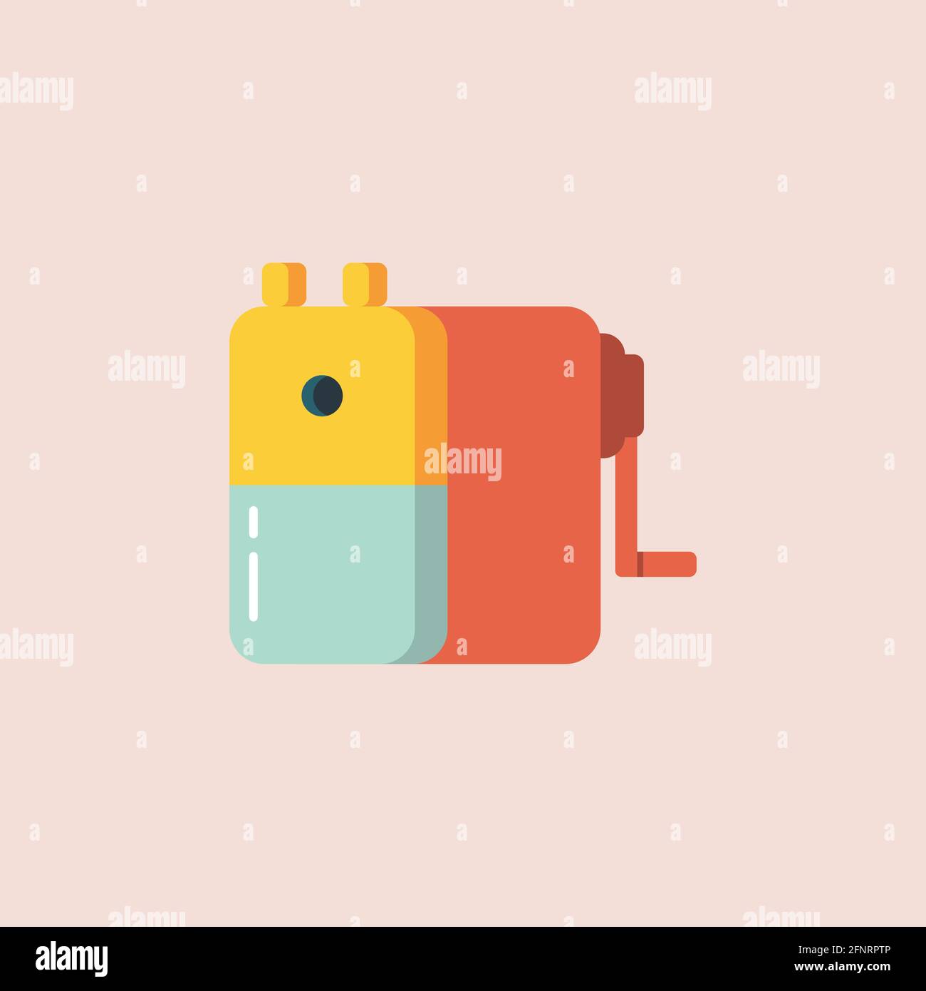 Pencil sharpener in flat style icon. Vector illustration Stock Vector ...