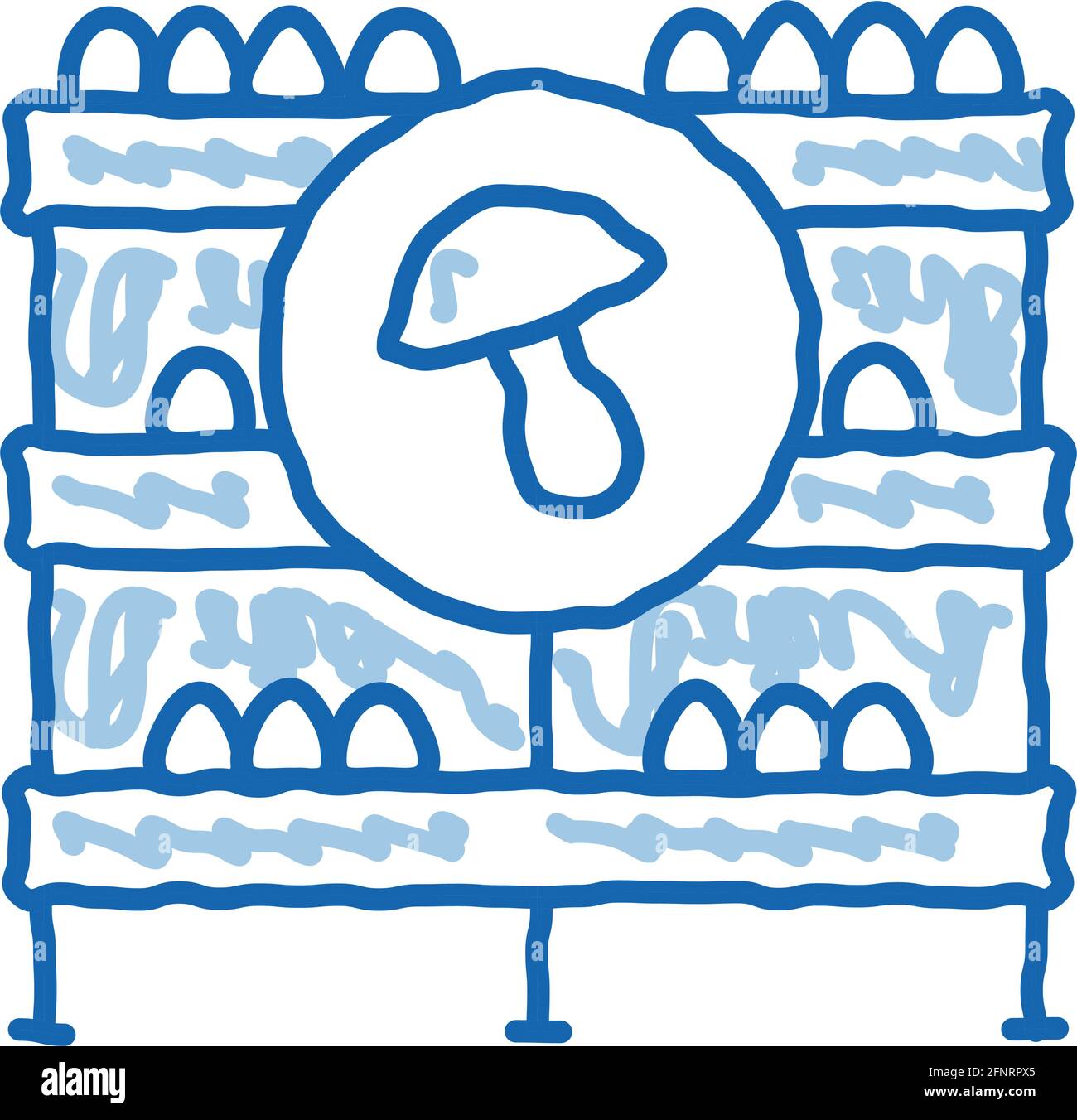 mushroom farm storage icon vector outline illustration Stock Vector ...