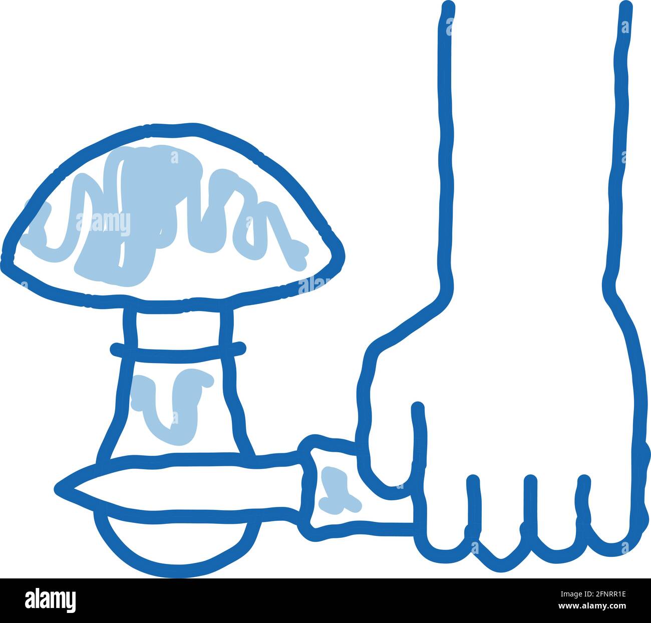 mushroom cutting icon vector outline illustration Stock Vector Image ...