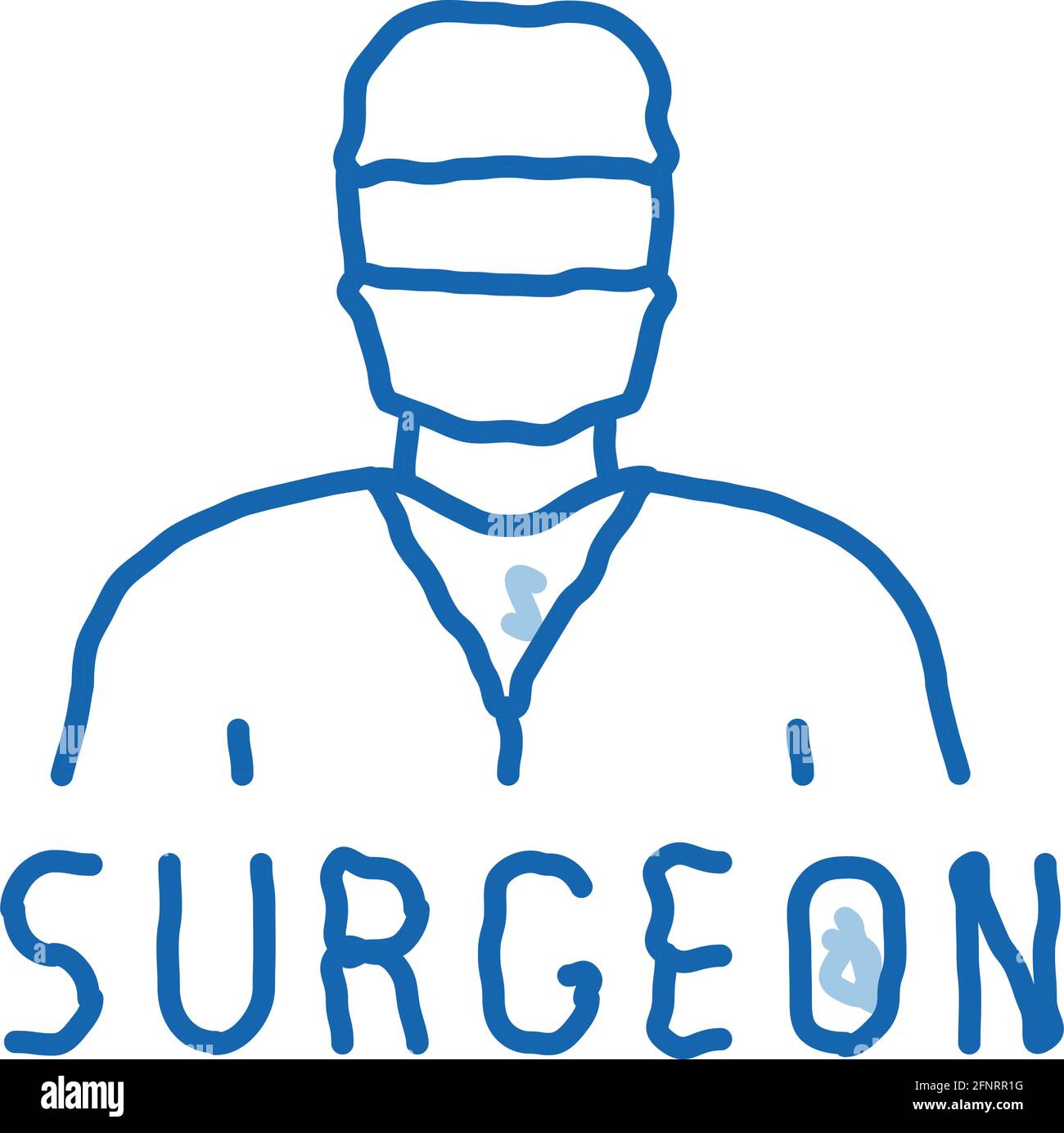 surgeon doctor doodle icon hand drawn illustration Stock Vector Image ...