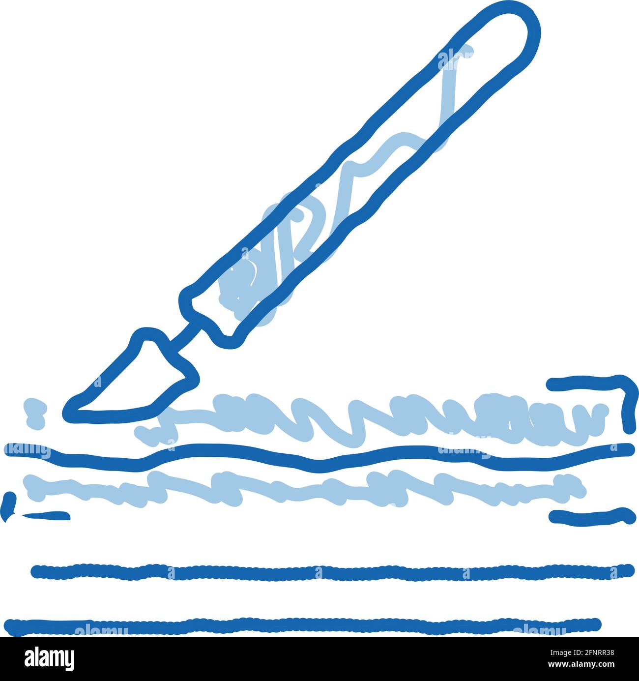 surgical incision doodle icon hand drawn illustration Stock Vector ...