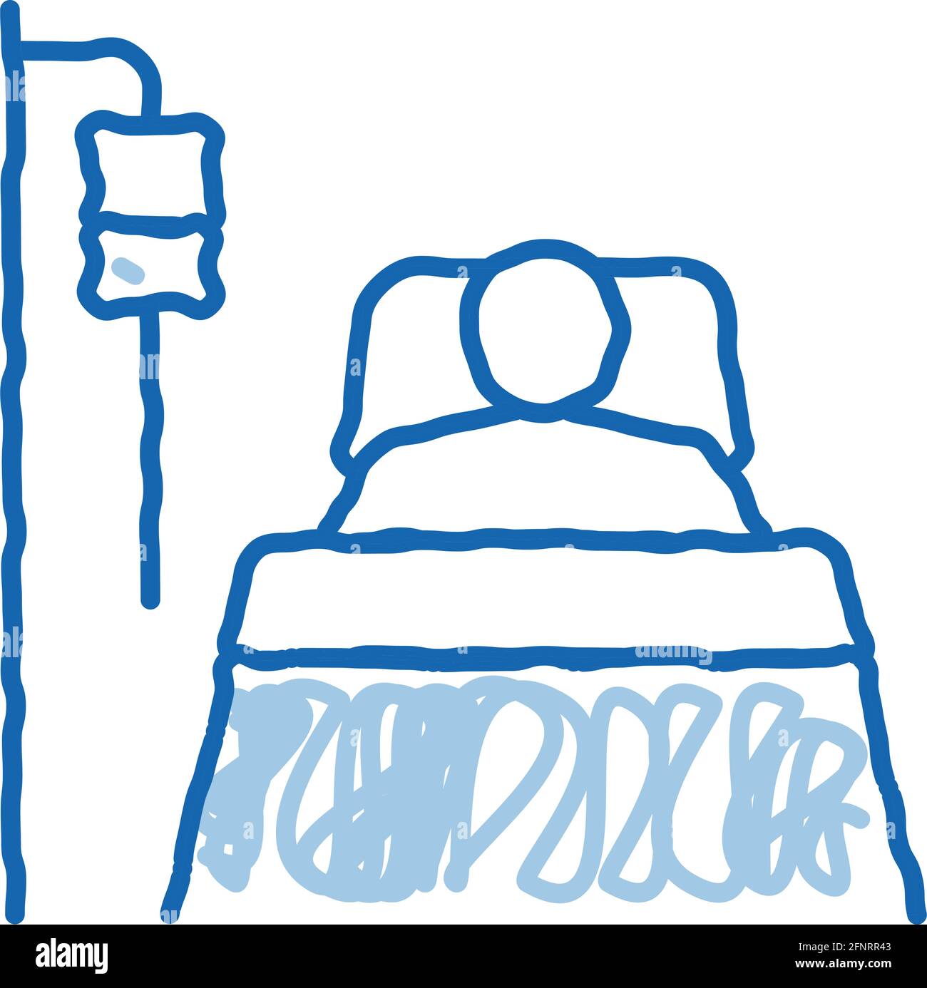 patient in resuscitation doodle icon hand drawn illustration Stock ...