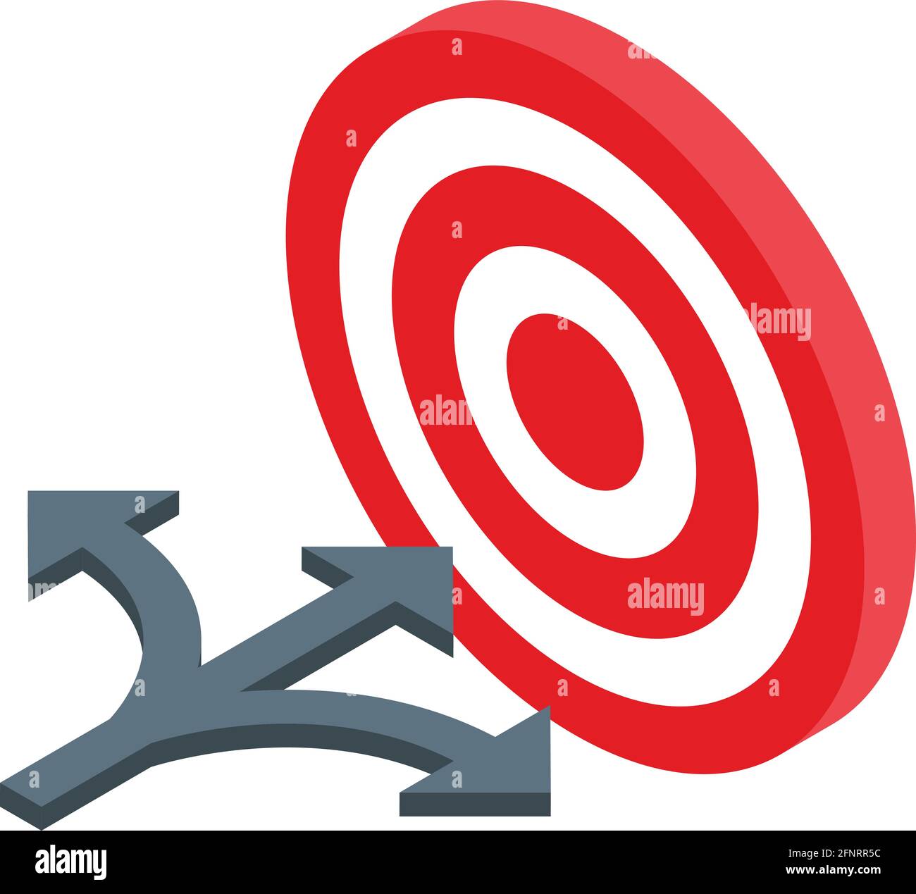 Successful career target icon. Isometric of Successful career target ...
