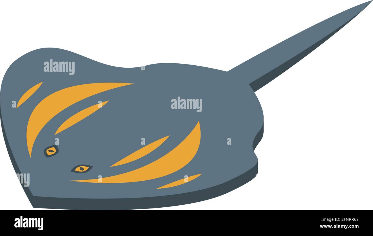 Atlantic stingray icon. Isometric of Atlantic stingray vector icon for ...