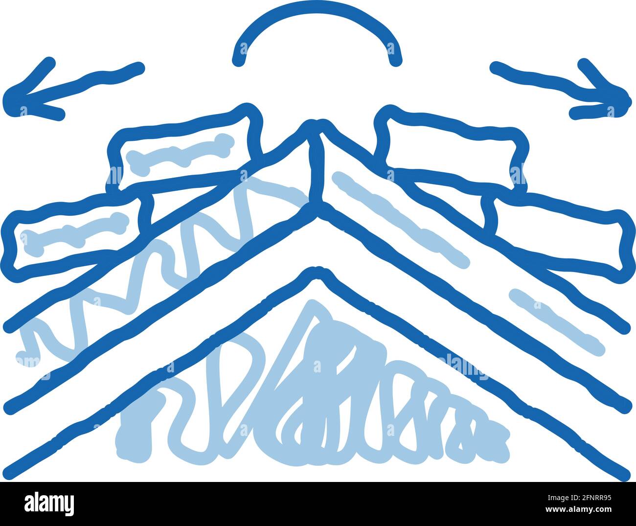 roof ceramic tile scheme doodle icon hand drawn illustration Stock ...