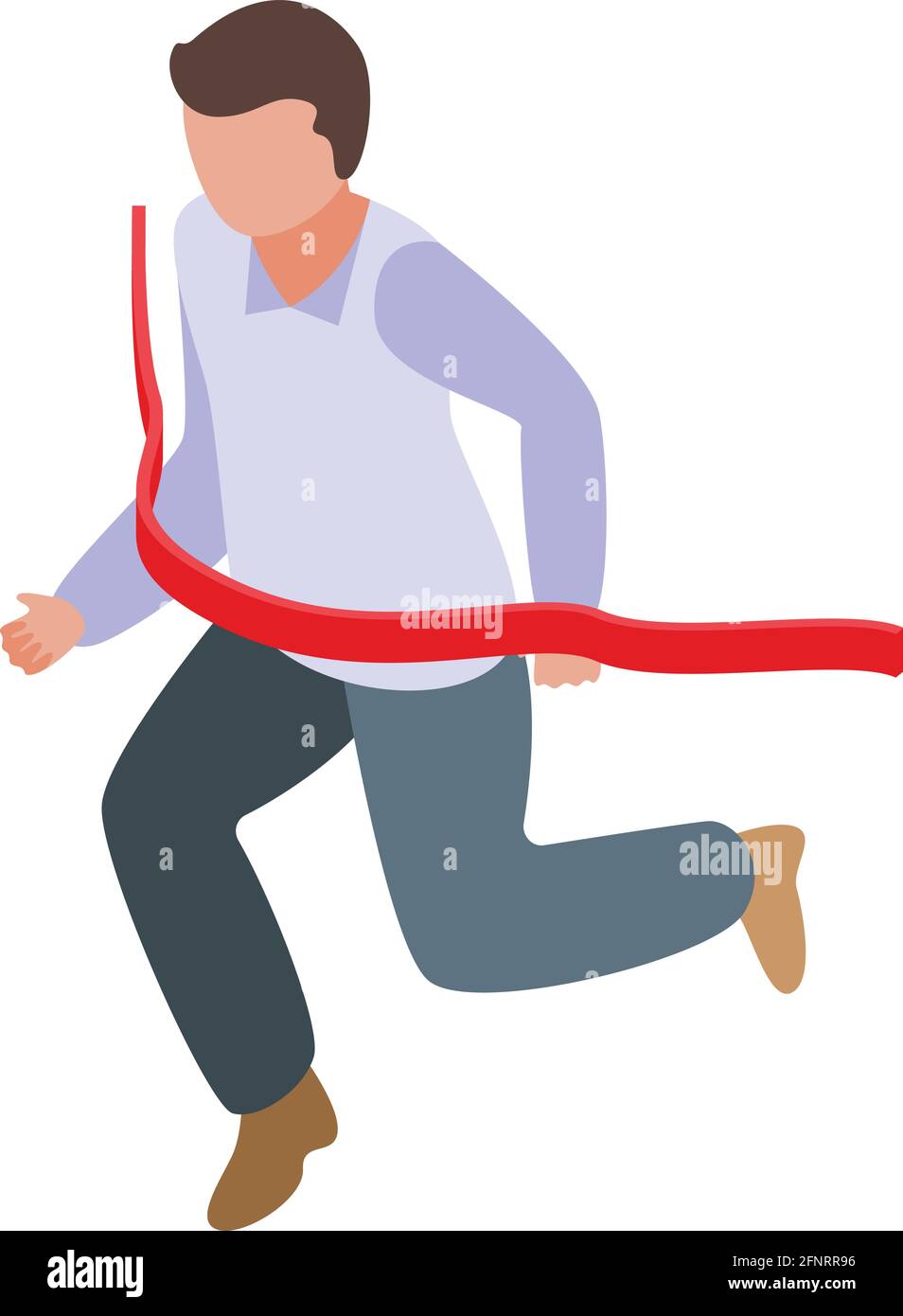 Successful career running icon. Isometric of Successful career running ...