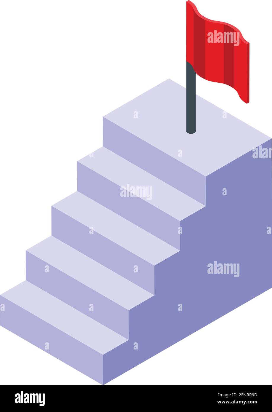 Successful career stairs icon. Isometric of Successful career stairs ...