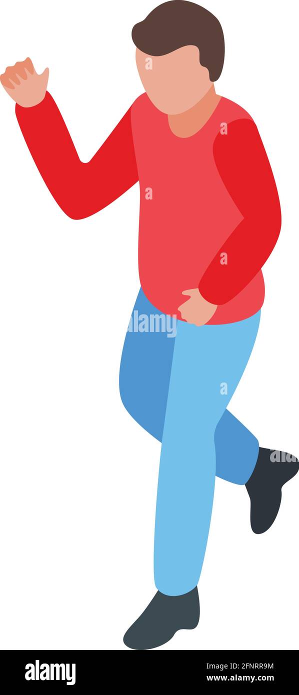 Successful campaign boy icon. Isometric of Successful campaign boy ...