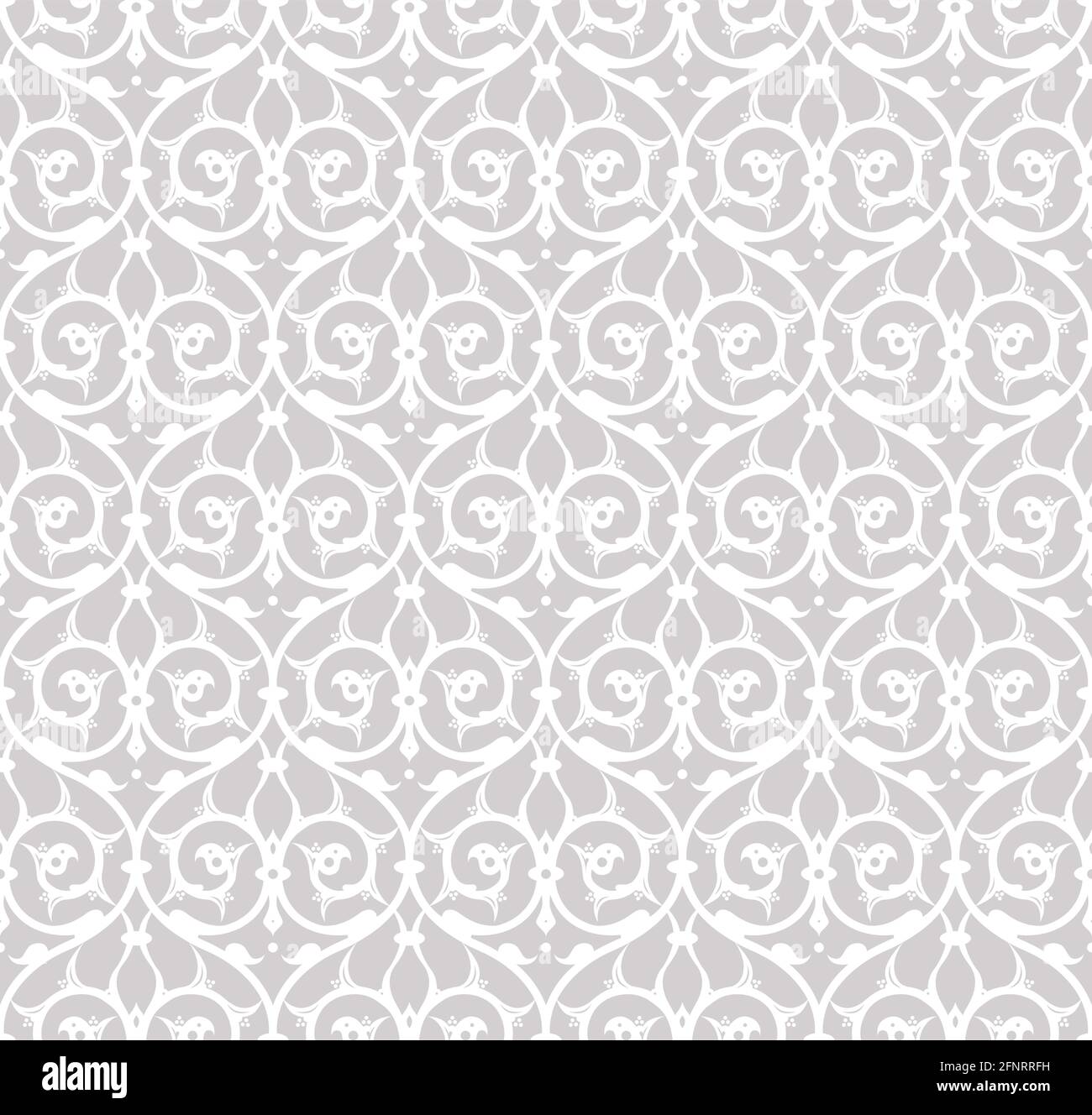 Floral seamless pattern design with Ottoman Turkish style ornaments ...