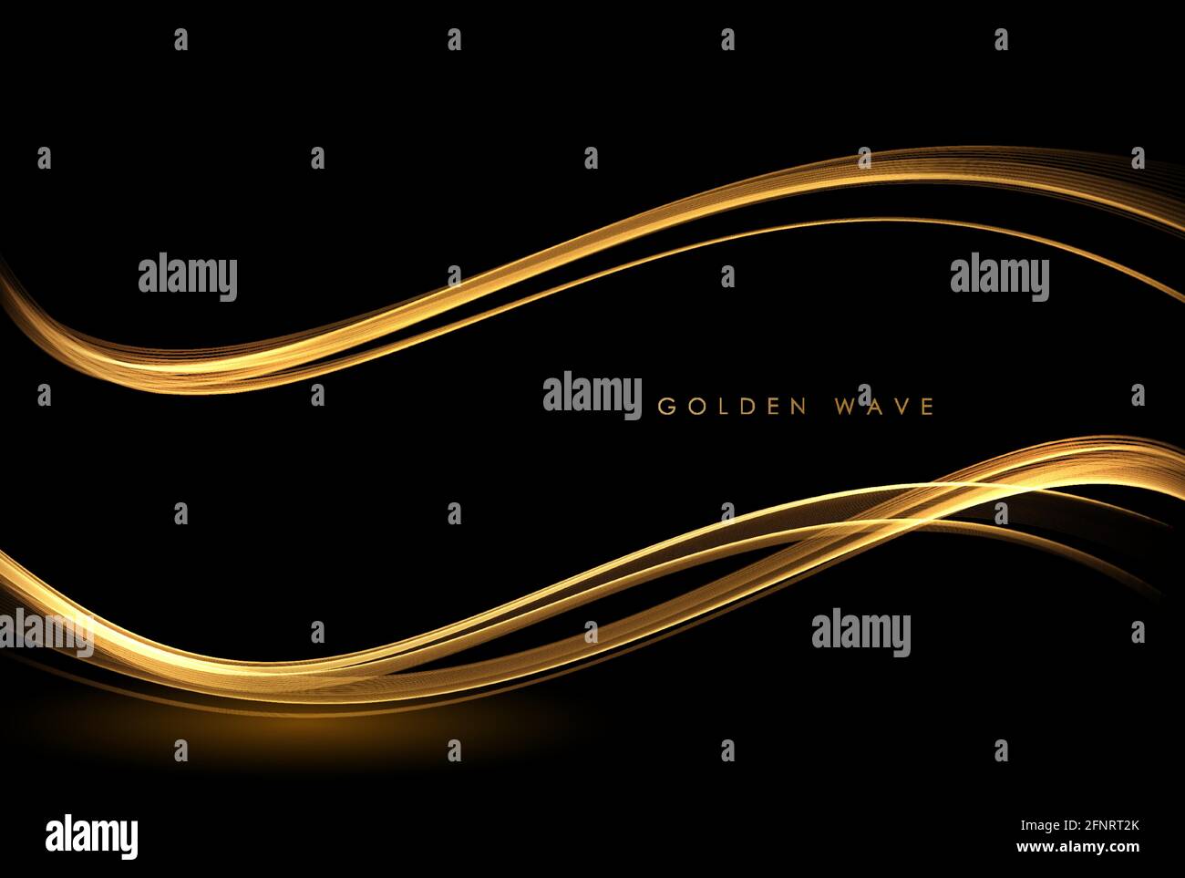 Gold wave glitter black background Stock Vector Images - Alamy
