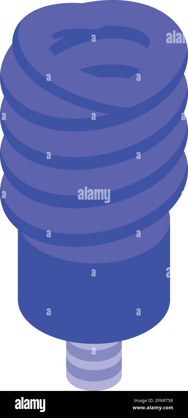 UV lamp led bulb icon. Isometric of UV lamp led bulb vector icon for ...