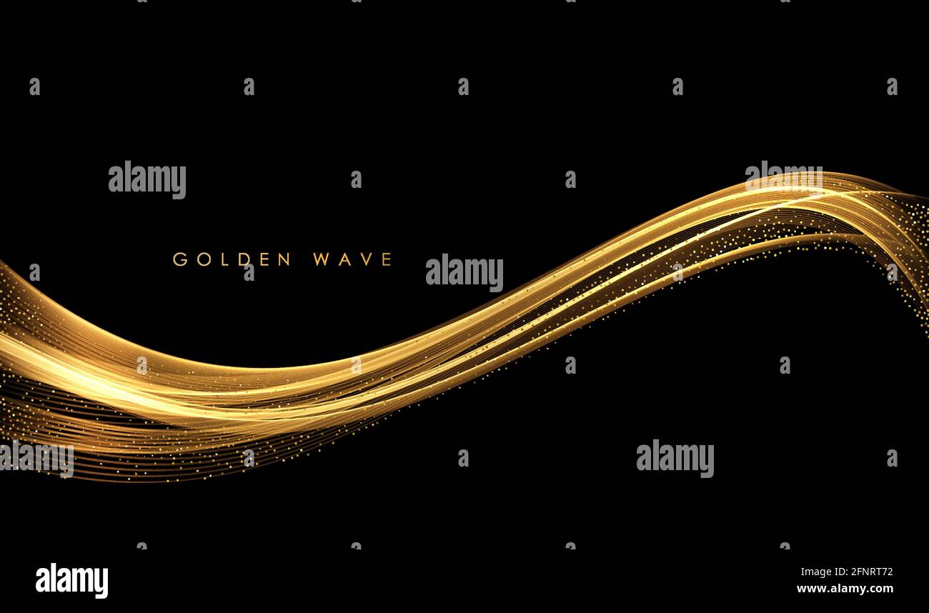 Gold glitter swirl Stock Vector Images - Alamy