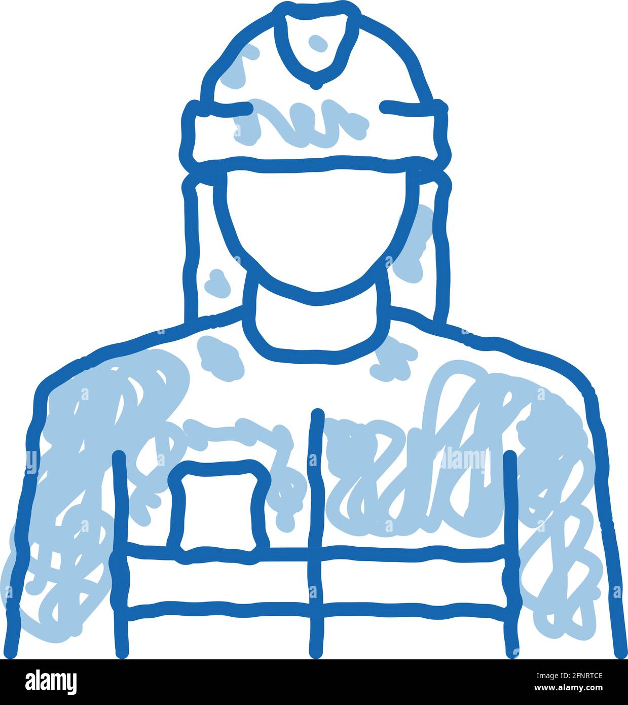 fireman profession doodle icon hand drawn illustration Stock Vector ...