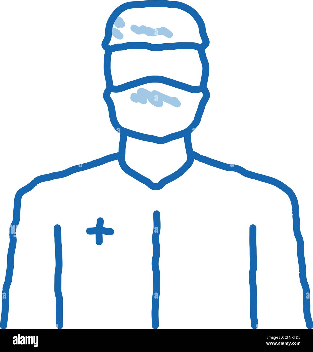 doctor profession doodle icon hand drawn illustration Stock Vector ...