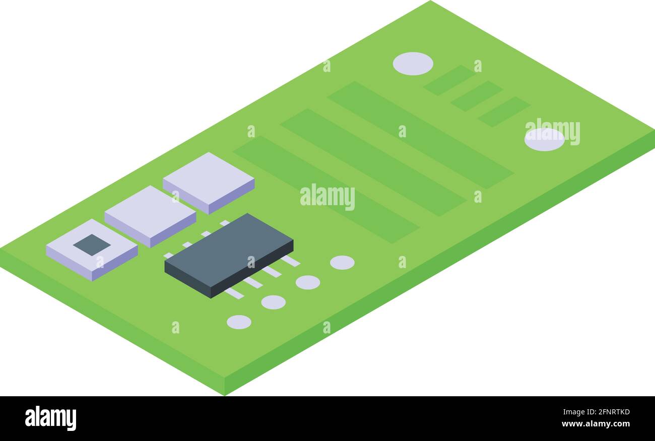 Smart car key card icon. Isometric of Smart car key card vector icon ...