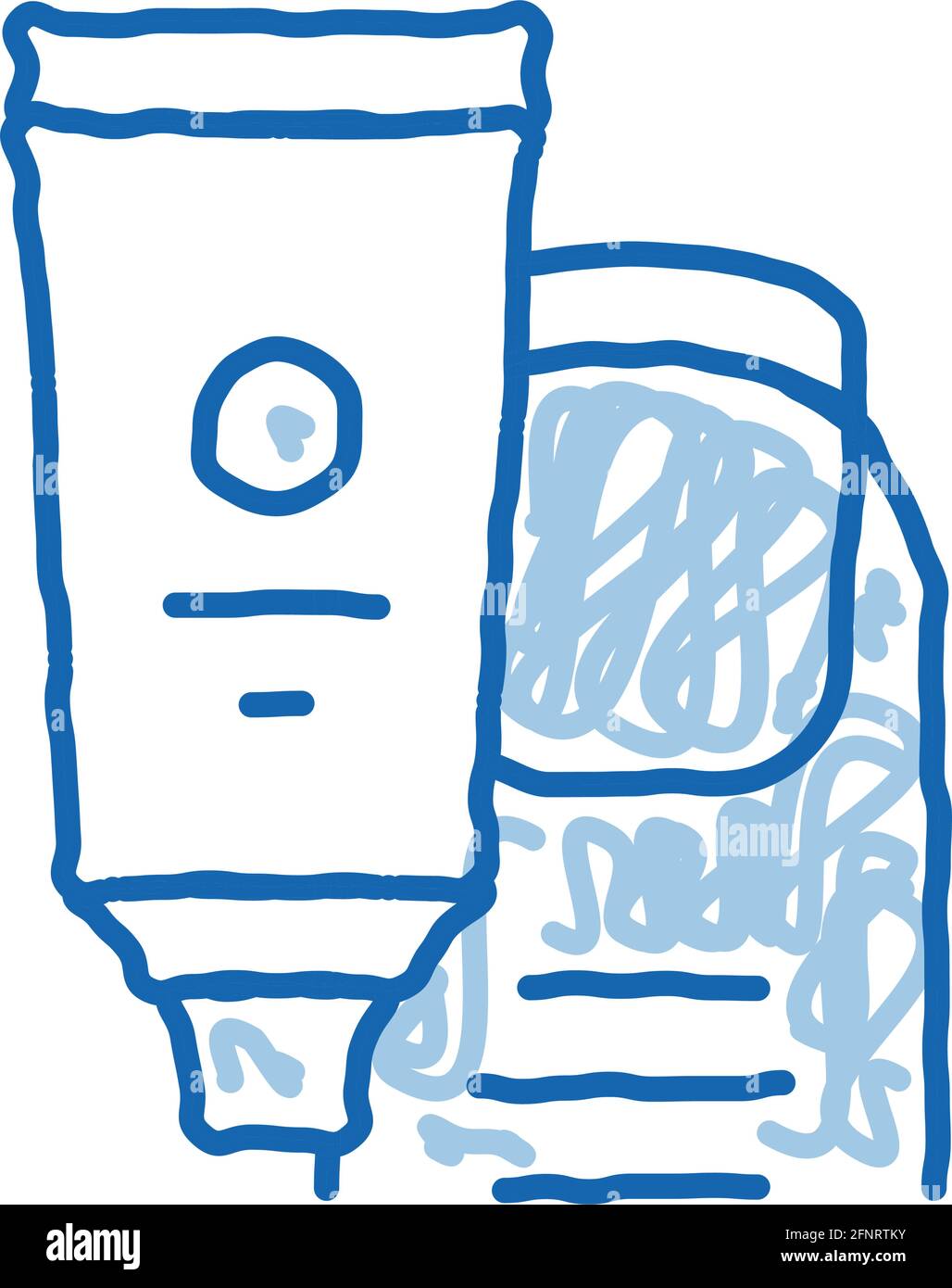 nail file with infection doodle icon hand drawn illustration Stock ...