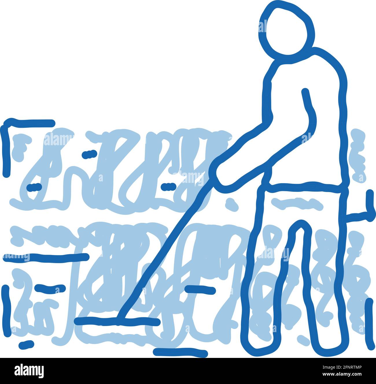 house foundation laying doodle icon hand drawn illustration Stock ...