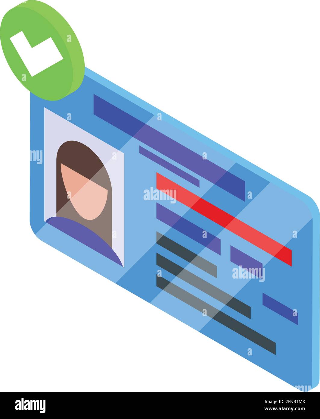 Driver license icon. Isometric of Driver license vector icon for web ...